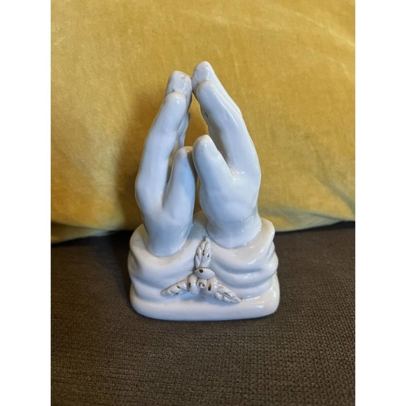 Unbranded | Accents | Vintage Ceramic White Religious Praying Hands ...